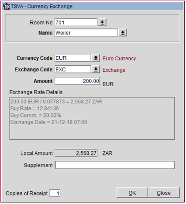 OPERA v5 PMS: How To Complete Foreign Currency Exchange