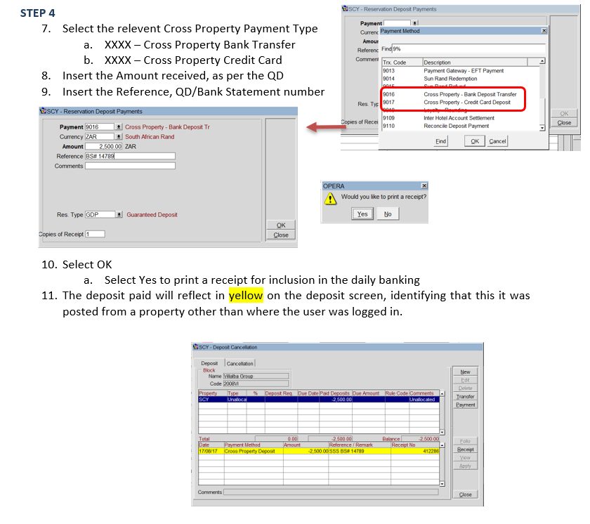 OPERA v5 PMS: How To Manage Cross Property Deposits